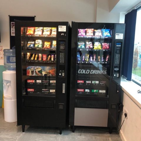 Two American Snack & Can Vending Machines - Real Deal Props